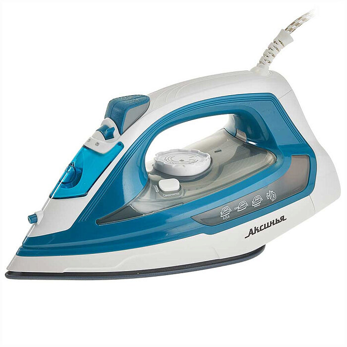 Утюг аксинья КС-3005, вертикальное отпаривание, керамика, 300мл, 2200Вт