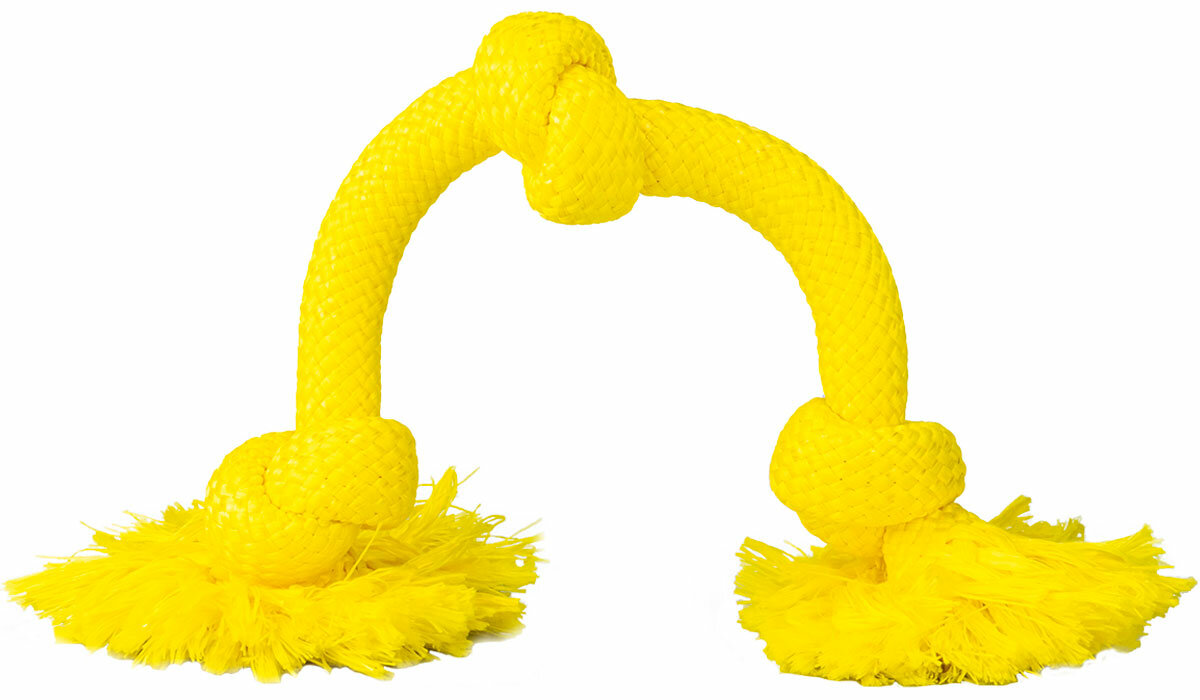 Игрушка для собак Playology Dri Tech Rope канат жевательный с ароматом курицы большой желтый NEW 1 шт
