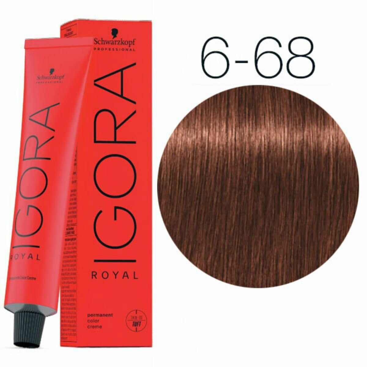 Schwarzkopf IGORA ROYAL 6-68 Темный русый шоколадный красный Краска для волос 60 мл