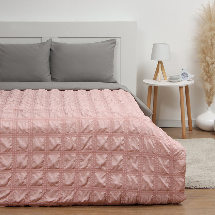 Покрывало LoveLife Texture: rosy, 200*230±5см, микрофайбер, 100% п/э, 10612673