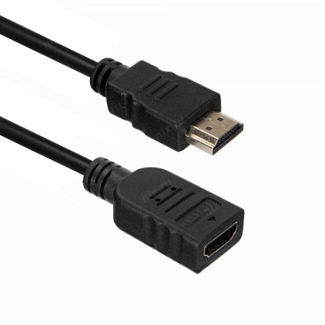 ACD-DHHF1-50B ACD Кабель ACD-DHHF1-50B HDMI 1.4, Golden Plated,19m/19f, HDMI extension, Черный, 5м