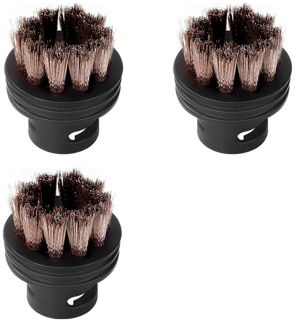 Набор аксессуаров для пароочистителя Bort Round brush SET (3pcs) SS