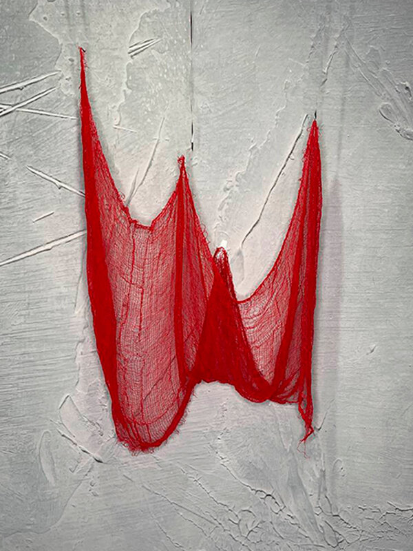 Ткань истлевшая (Цв: Красный )