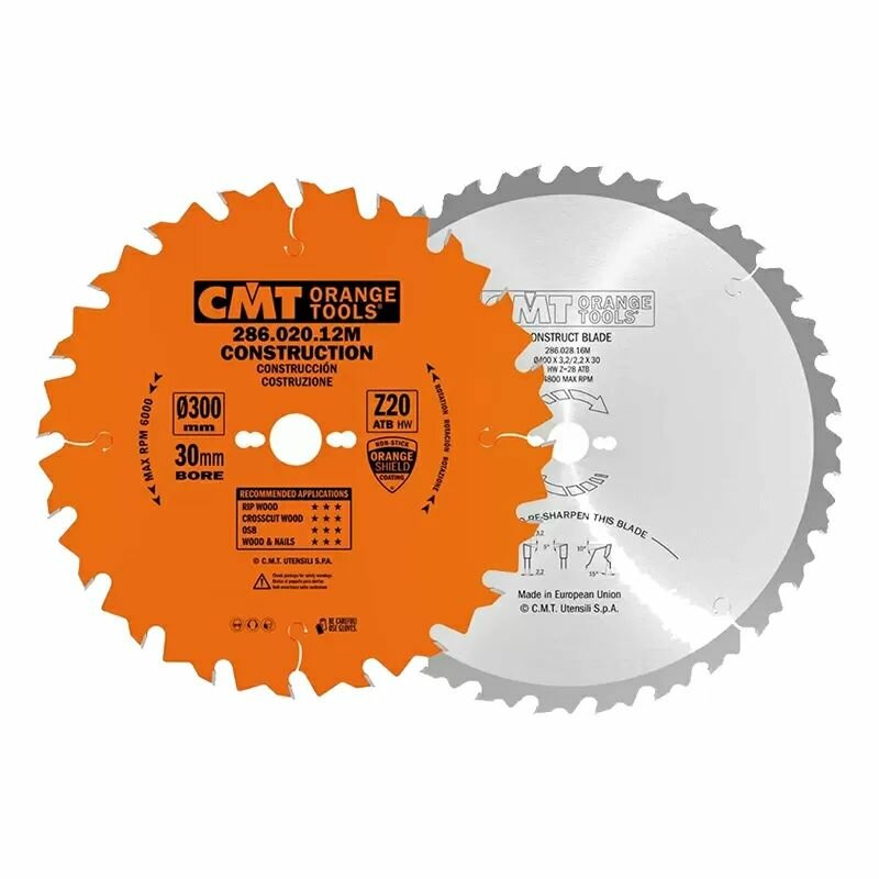 Пильный диск СМТ Италия для строительной древесины 350x30x3,2/2,25 ATB Z 24