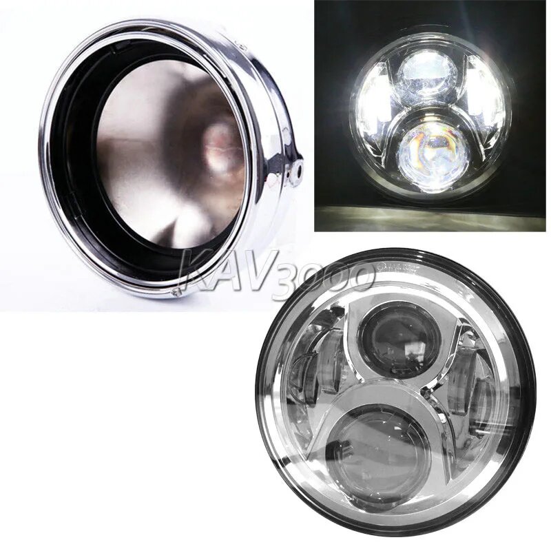 7,5 "In мотоциклетная светодиодная фара для Honda CB900 CB400 CB1300 CB1100 250/Yamaha XJR 400 1200 1300/Kawasaki ZRX 400/Suzuki SV650 P