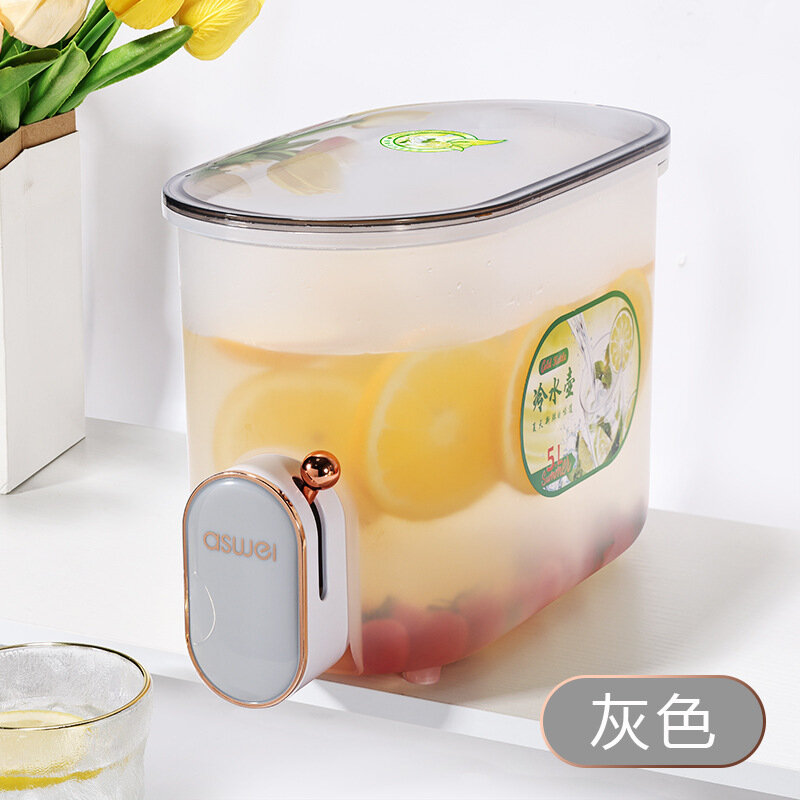 5L с краном большой емкости холодильник холодный чайник фруктовый чай травяной чайник бытовая вода вода напитки бочка