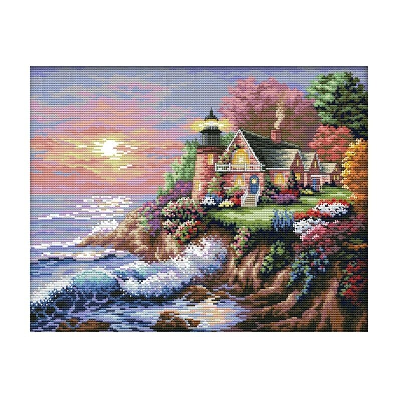 Набор для вышивания "Маяк"/ Вышивание крестиком/ Набор для творчества/ Размер 40х50 см