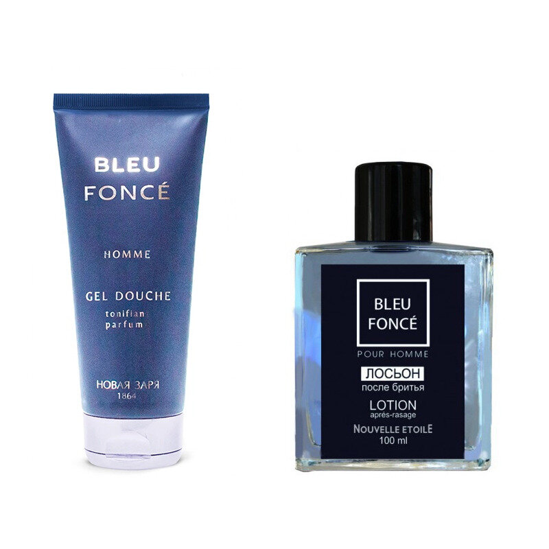 Новая Заря Темно Синий набор гель для душа + лосьон после бритья 200 + 100 мл / Nouvelle Etoile Bleu Fonce / Блю Фонс
