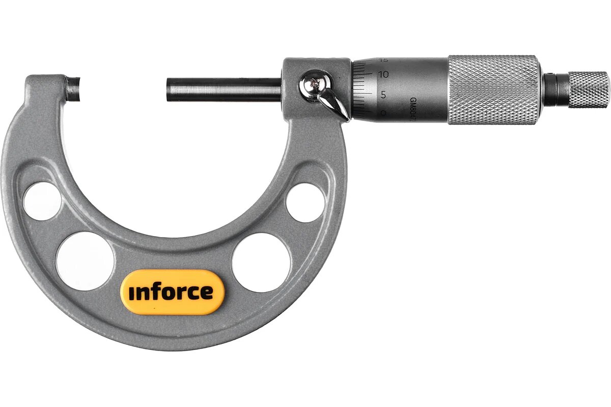 Inforce 06-11-42 микрометр 25-50 мм шаг измерения 0.01 мм калиброванный инструмент