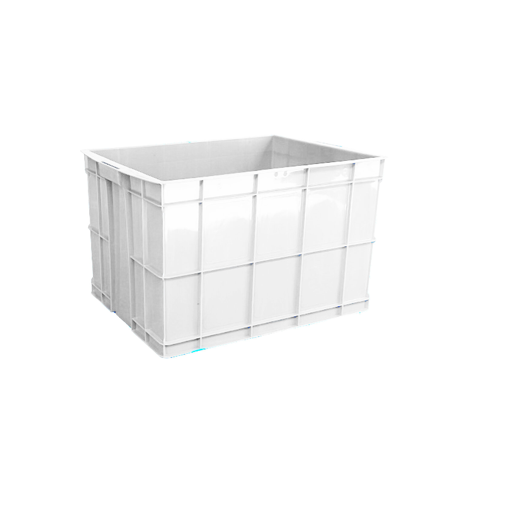 Логистический контейнер, пластик, 60,5х48х36 см, белый, без крышки