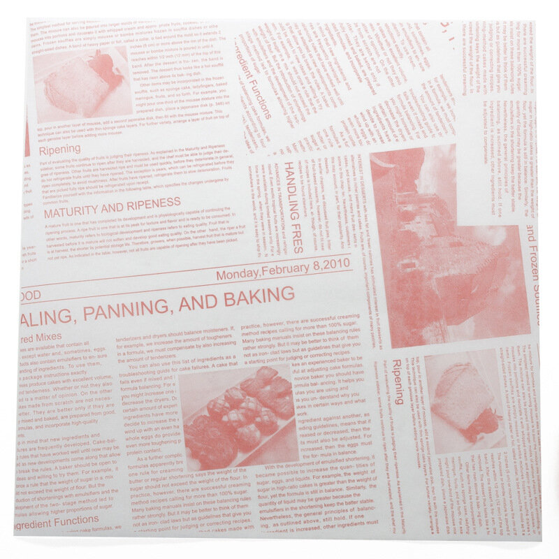 Британская маслопоглощающая бумага для жареных продуктов, бумага для жареного курицы, картошки фри, закусок, маслозащитная бумага для кухни, печатная маслостойкая бумага