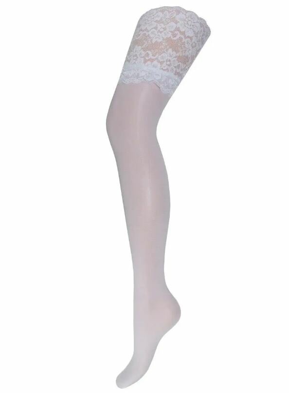 Белые чулки EDC Wholesale 4 размер L из качественного материала для комфортной носки