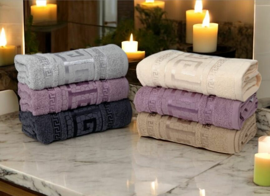 Комплект махровых полотенец Karven vip cotton "GREK" 50*90 6 шт. Махра Н 3175