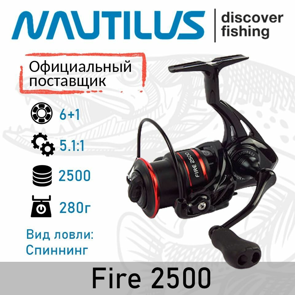 Катушка спиннинговая Nautilus Fire 2500