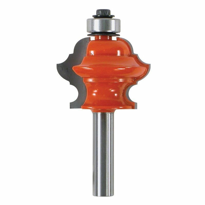 Фреза кромочная фигурная с подшипником Кратон PROFESSIONAL 34,9х25,4 мм R11,1 мм, хв.8 мм, арт. 1 09 05 060