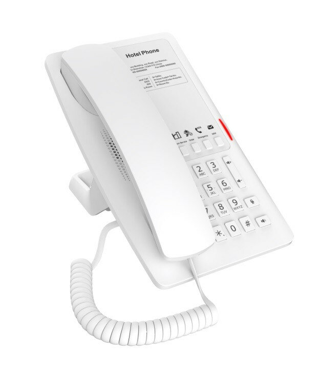 Fanvil H4 white - Гостиничный IP телефон, белый , 2 порта 10/100 Мбит, PoE, без дисплея