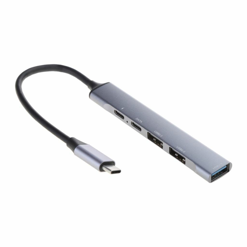 Концентратор USB C MyPads с несколькими портами (1 USB3.0 + 2 USB2.0 + 1 C) PD60W