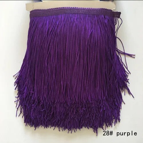 Полиэстер бахрома 15 см 10 ярдов для латинских танцев Фиолетовый, фиолетовый