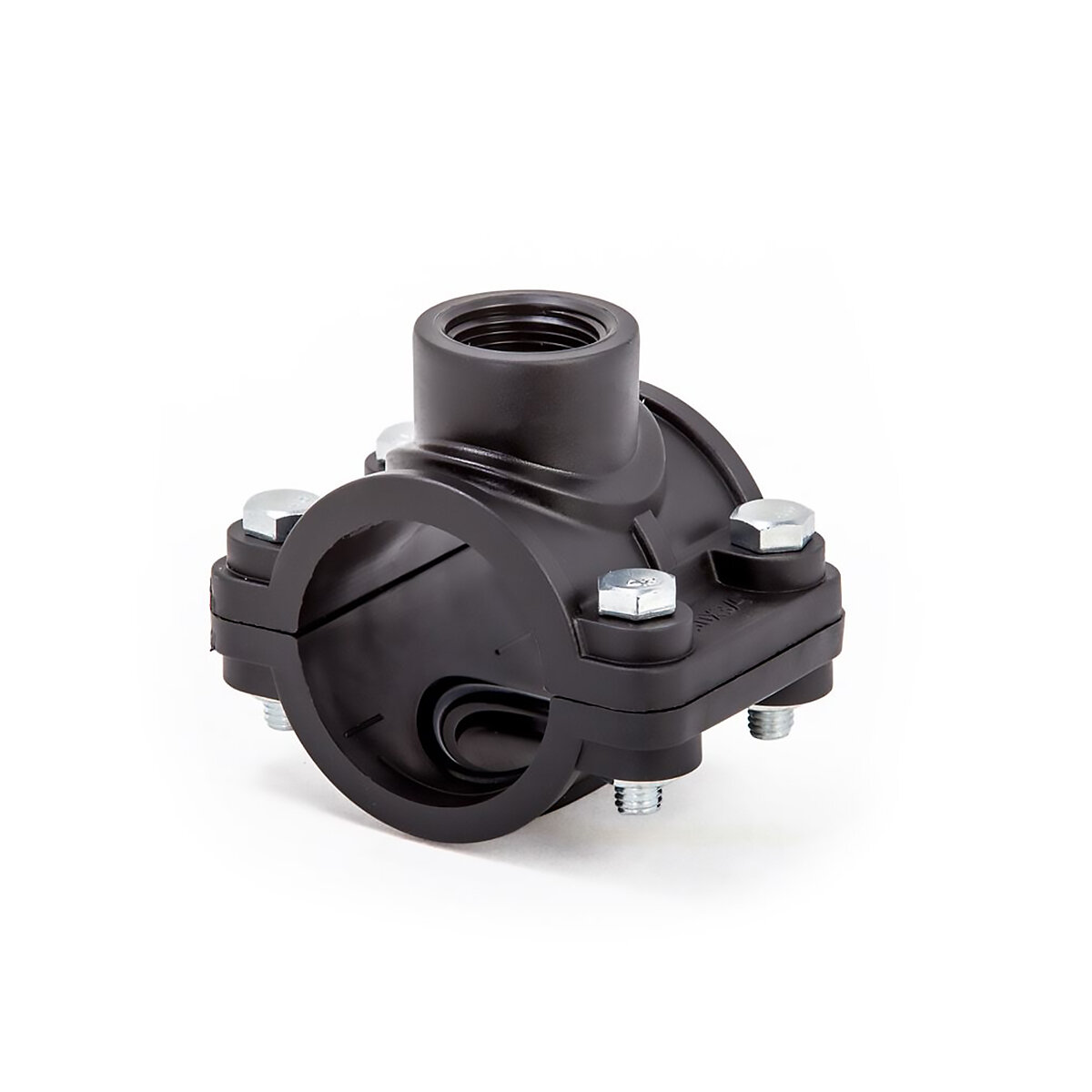 Седелка ПНД Lammin, для труб 90мм, соединение 3/4", компрессионный фитинг, полипропилен