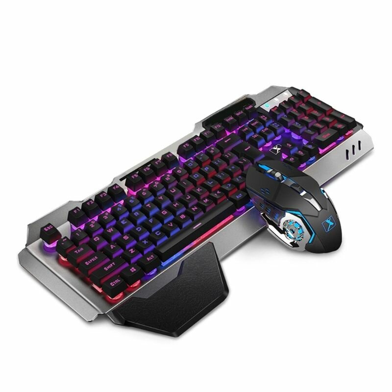 Беспроводная игровая клавиатура K680, мышь, металлическая панель с RGB подсветкой, 3000 мАч, перезаряжаемая водонепроницаемая клавиатура для геймеров