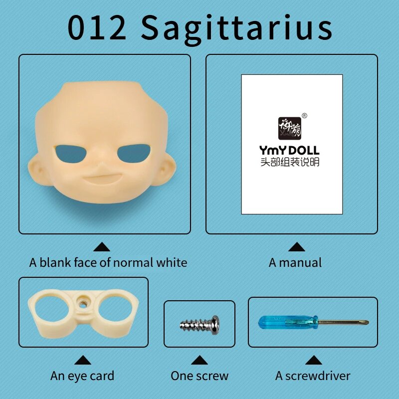 Tupursum Лицо для куклы OB11 ПВХ 012