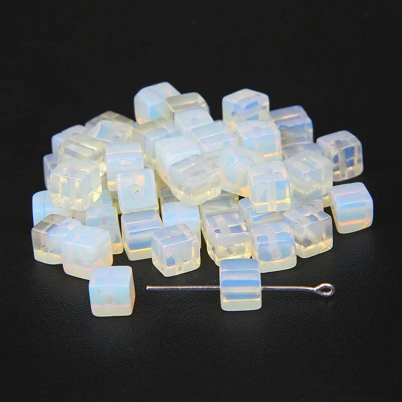 Модные цвета 4 мм/6 мм/8 мм квадратные бусины куб из натурального камня свободные бусины-разделители DIY ручной работы из бисера для изготовления ювелирных изделий оптом