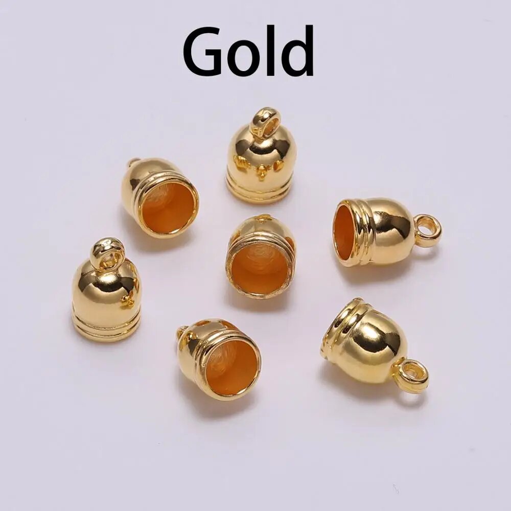 Концевые наконечники с кисточками для ювелирных изделий 10mm x 50pcs, Gold