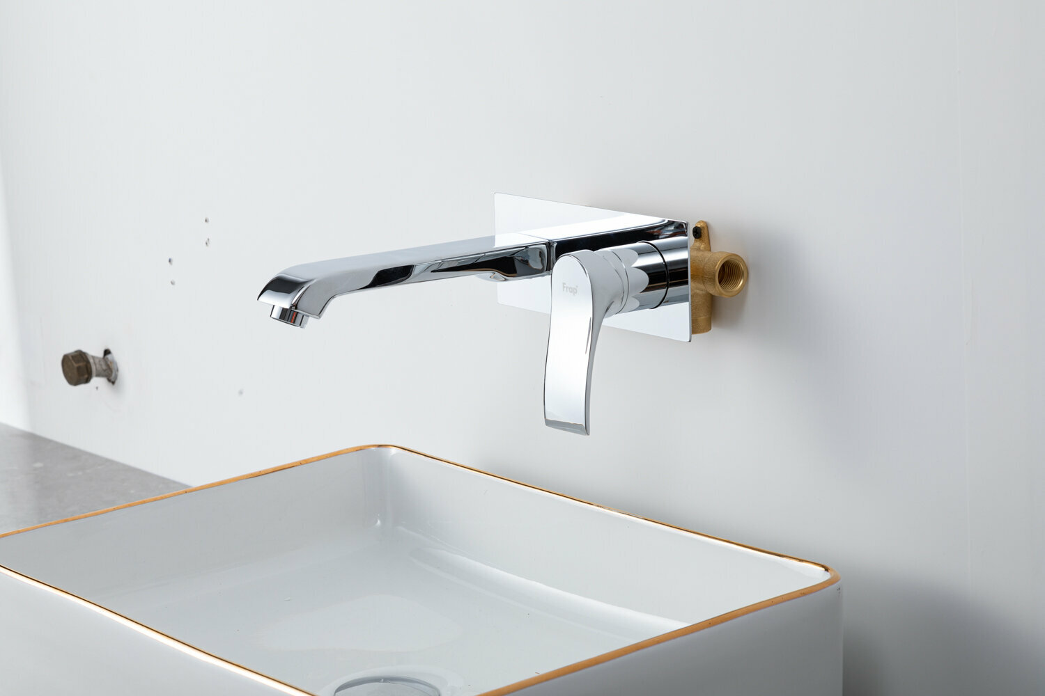 Смеситель для раковины Frap F1275 хром, настенный встраиваемый, d35, латунь