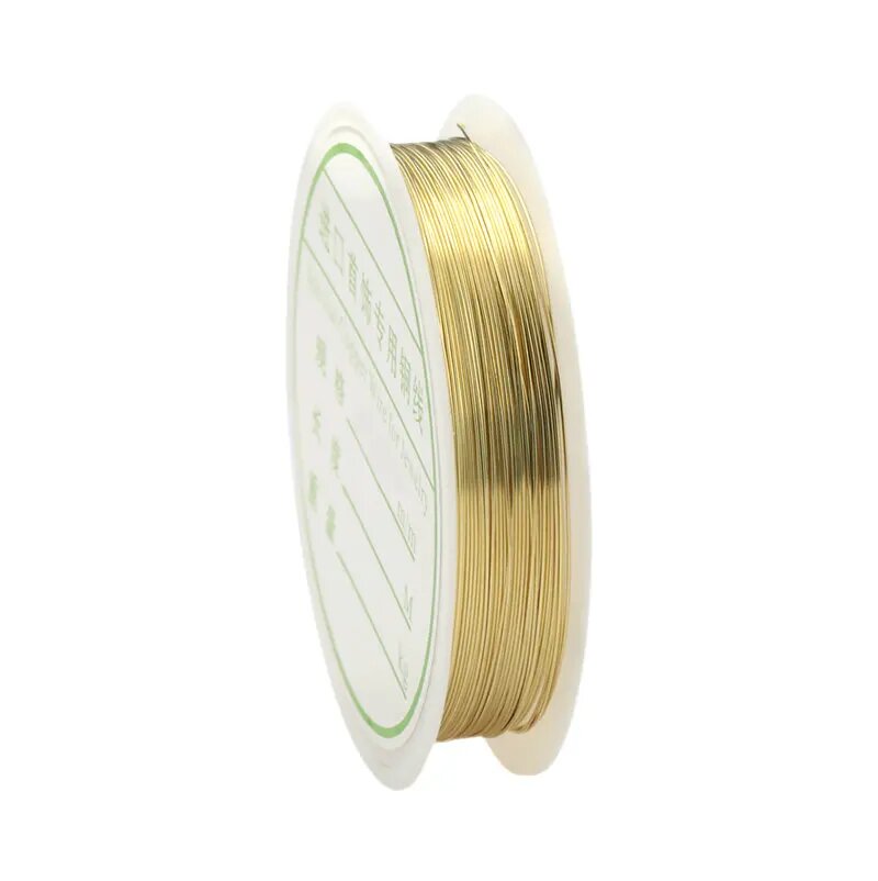 Медная проволока для бижутерии, gold, 0.7mm-2.8m
