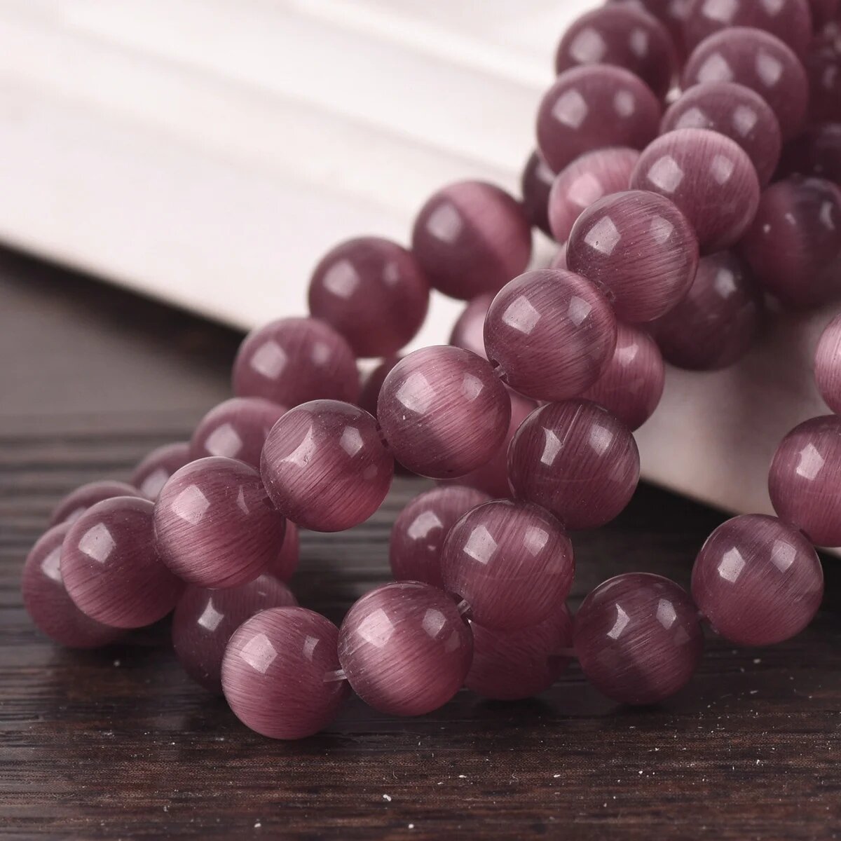 Бусины из хрусталя кошачий глаз, цвет в ассортименте, размер 4/6/8/10/12/14/16 мм