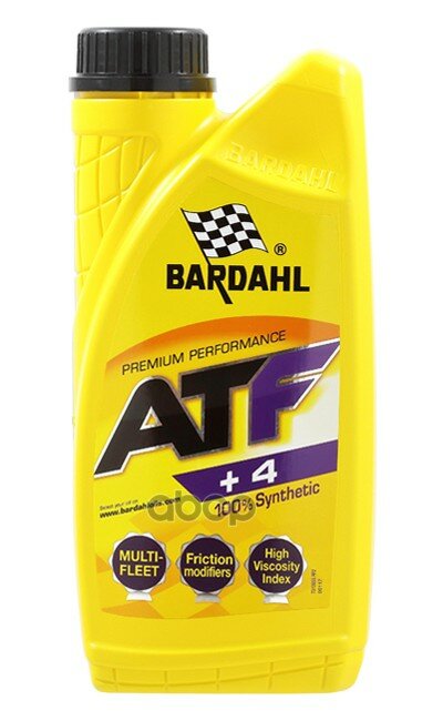 ATF +4 1L (авт транс синт масло) BARDAHL ATF+3, ATF+4, Daimler Chrysler MS-9602 JEEP ATF+3 ATF+4, BMW 7045E/8072B, MERCEDES M.