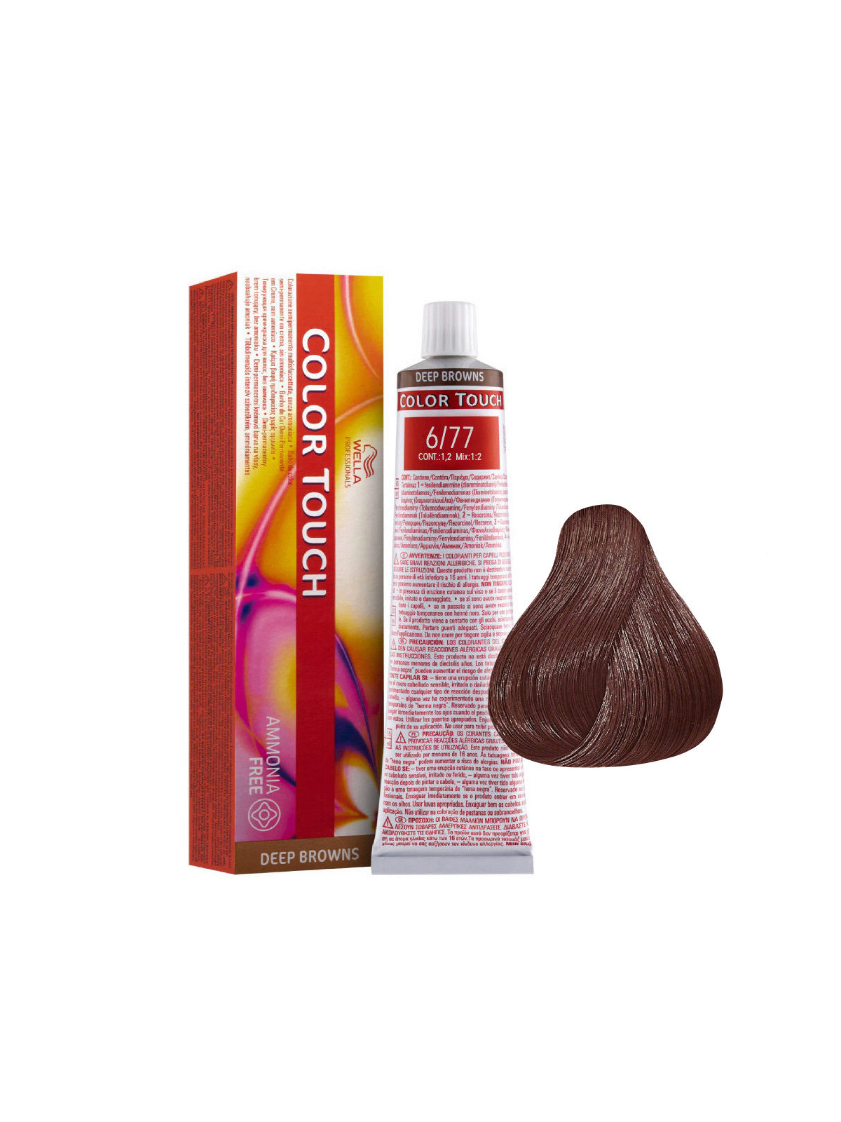 Wella Color Touch 6/77 - Тонирующая краска без аммиака темный блонд интенсивно-коричневый 60 мл