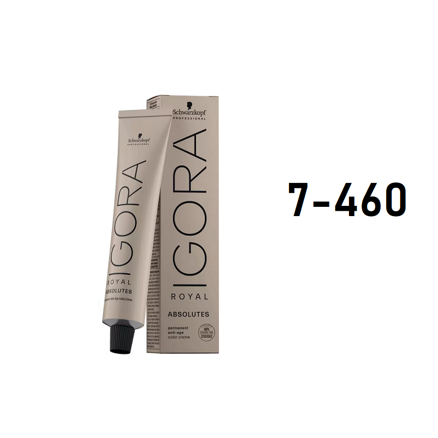 Schwarzkopf Professional Schwarzkopf Igora Royal 7-460 - Перманентный краситель средний русый бежевый шоколадный натуральный 60 мл