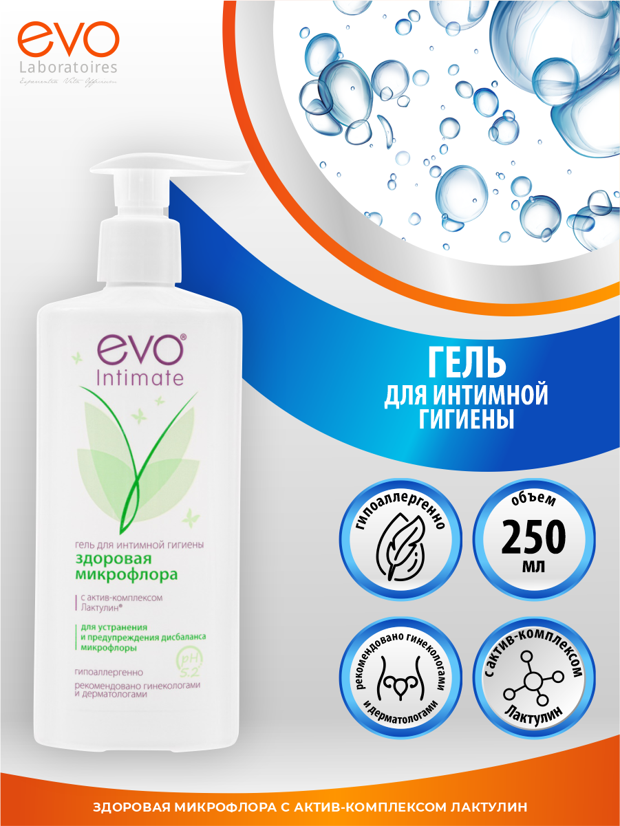 Набор для интимной гигиены EVO Здоровая микрофлора + Успокоение и восстановление+Нежная сила мицелл