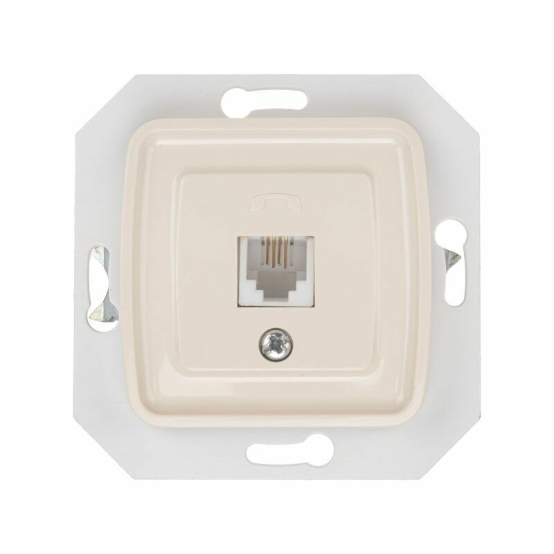 DEA Розетка Телефон RJ11 с/у мех. Беж KRANZ