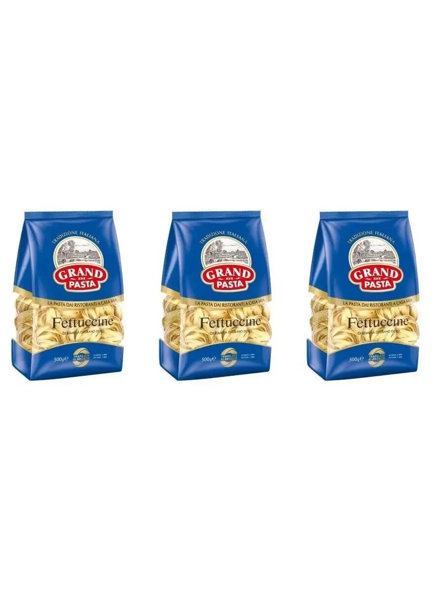 Макаронные изделия Grand di PastaFettuccine Гнезда лапша, 500 г, 3шт
