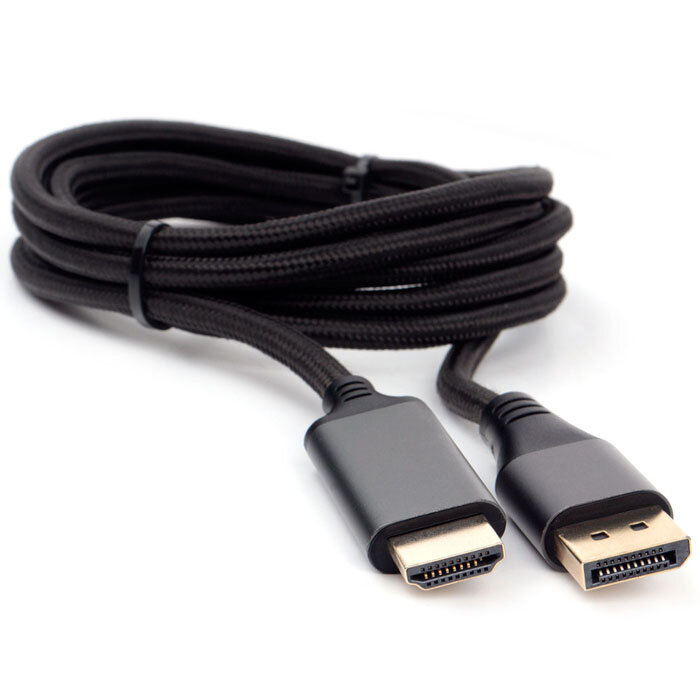 Видео адаптер DP-HDMI M/M Cablexpert CC-DP-HDMI-4К-6 DisplayPort - кабель 1.8м чёрный