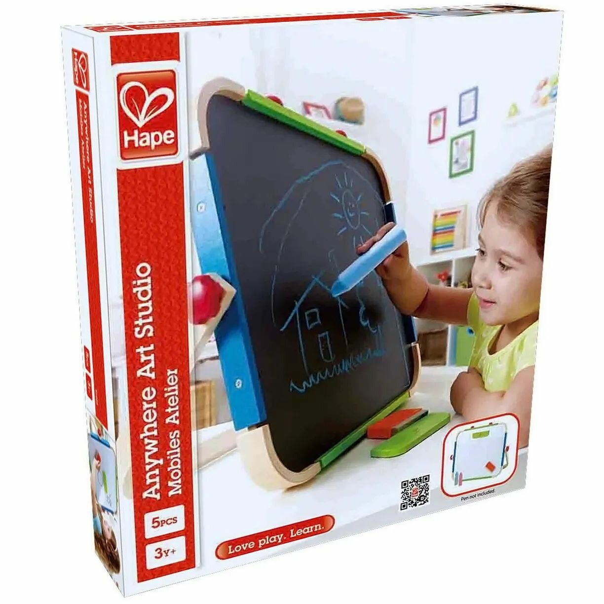 Мольберт детский для рисования HAPE Маркерно-меловой