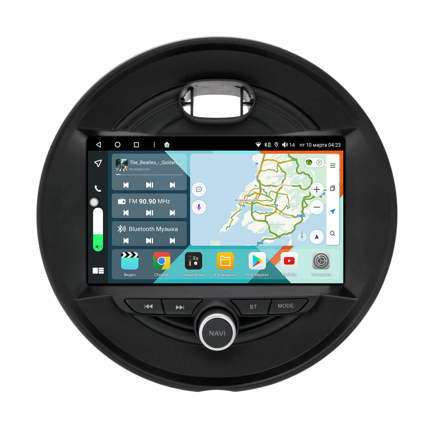 Магнитола MINI Cabrio 2015 - 2018, Clubman 2015 - 2019, Countryman, Hatch 9 дюймов, 4/64GB, 8 ядер, DSP, 4G, Android 10 / Wide Media