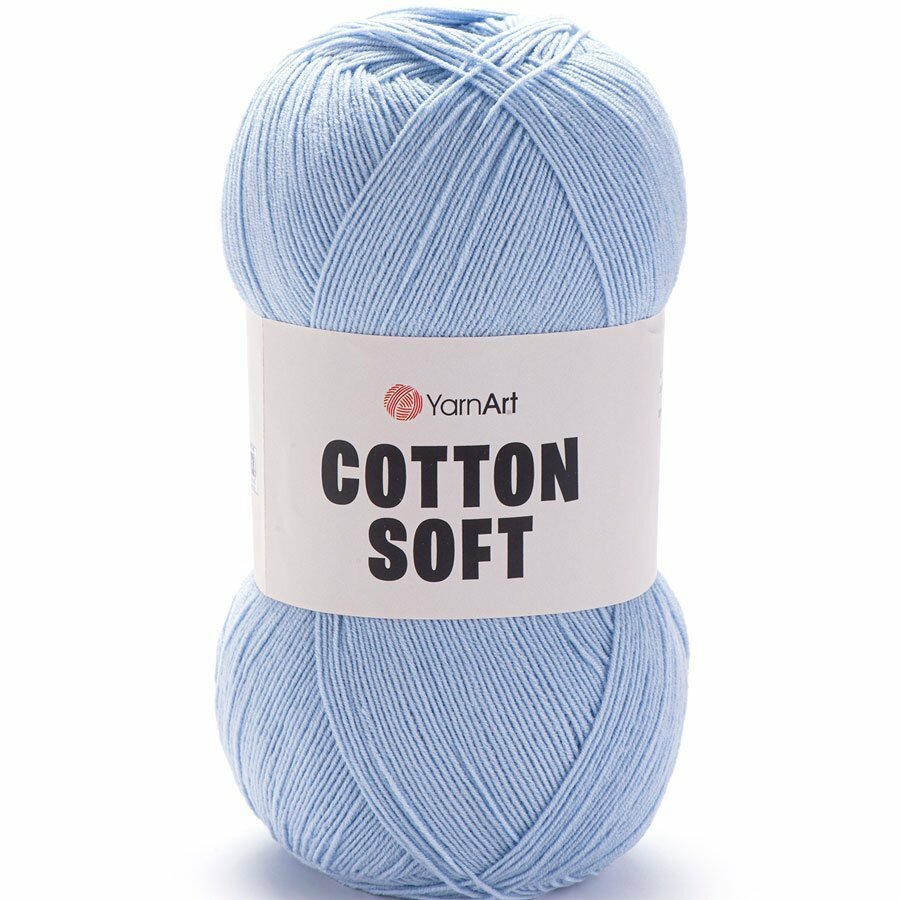 Пряжа Yarnart COTTON SOFT 75 голубой (5 мотков)