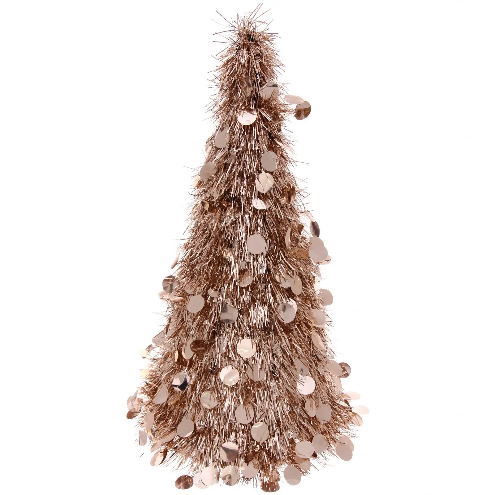 Елка декоративная TINSEL «Изящный блеск» 50см, розовое золото, для праздничного декора