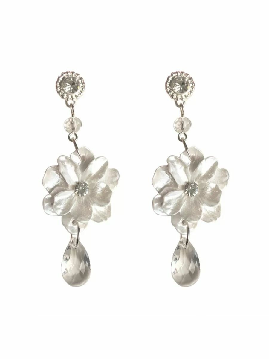 Серьги, искусственный камень