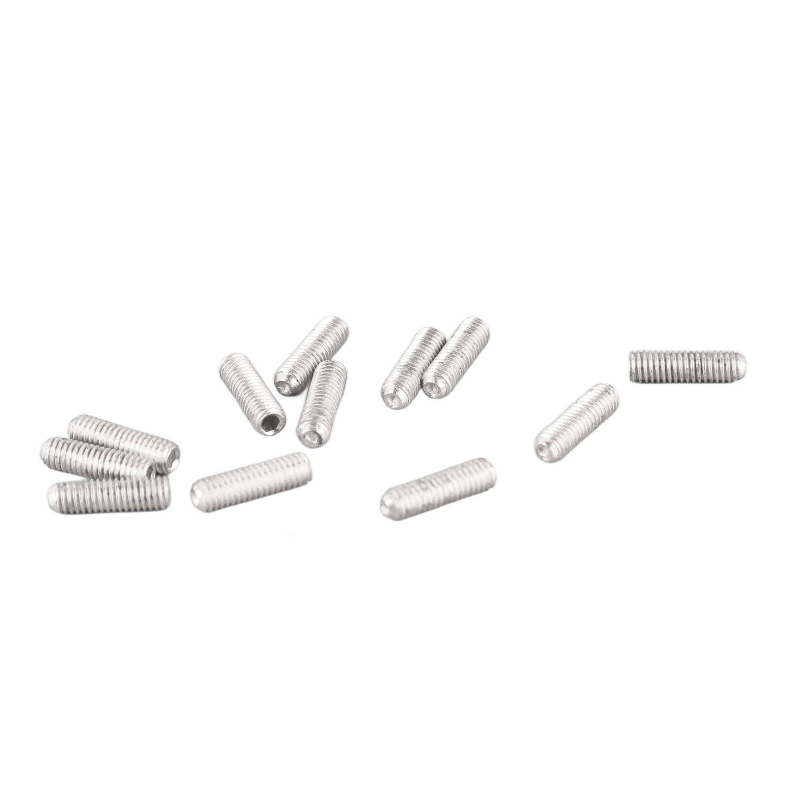 12 винтов регулировки высоты порожка для электрогитары, шестигранные винты регулировки высоты бриджа, серебристые