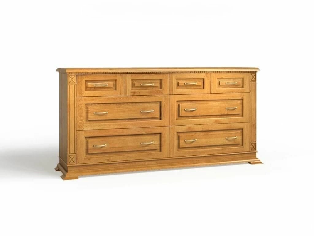 Комод Верди №148 из Массива сосны, 8 ящ, 180х45х90 см, классический орех 2