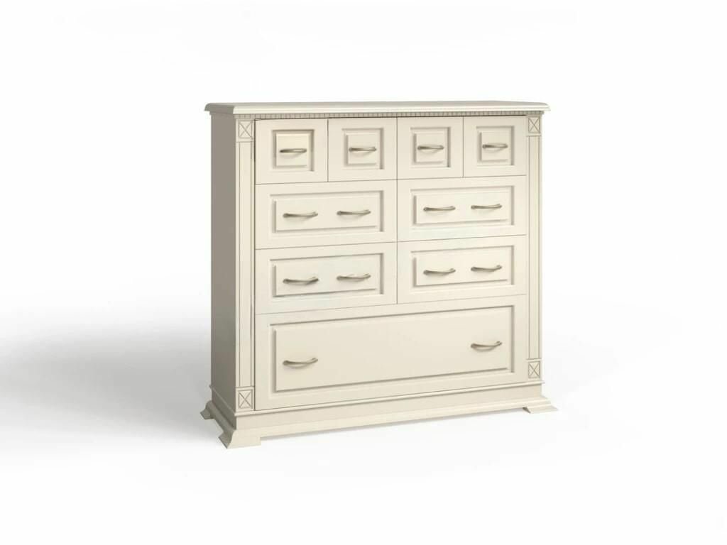 Комод Верди №164 из Массива сосны, 9 ящ, 120х45х120 см, классический орех 2