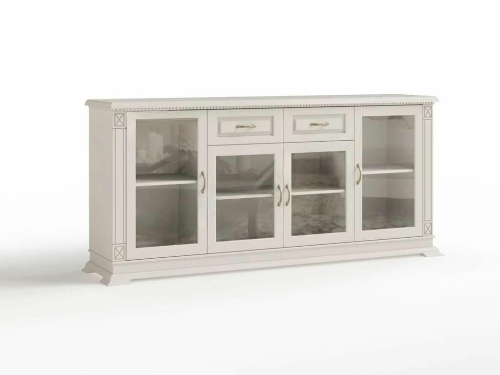 Комод Верди №215 из Массива сосны, 2 ящ, 200х40х90 см, классический орех 2