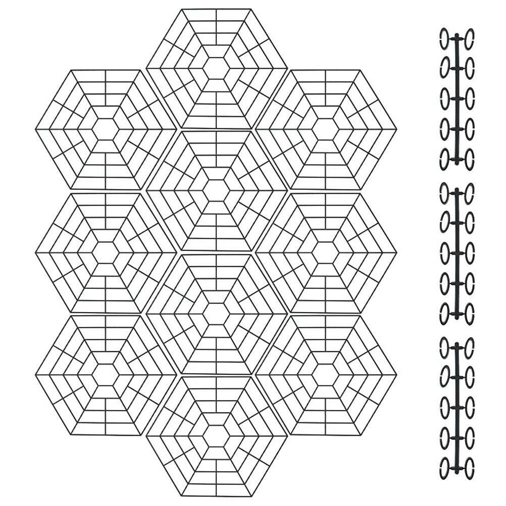 10 шт. плавающих защитных покрытий для пруда, прочные, устойчивые к УФ-излучению, из пластика, с 30 соединительными крючками для защиты рыбы от птиц.