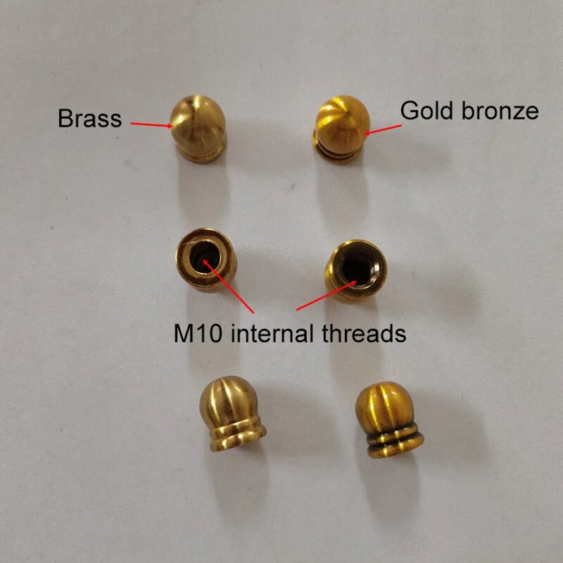 Декоративная гайка M10 латунь золотисто-бронза Brass color