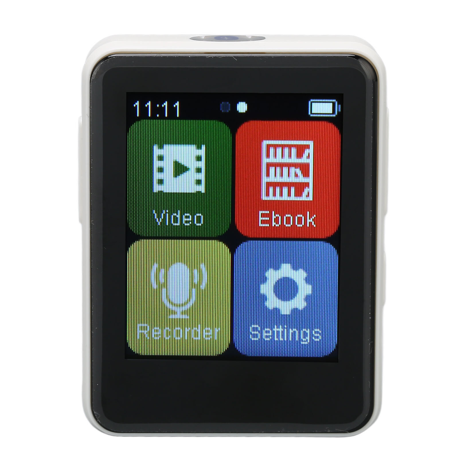 MP3-плеер Bluetooth 5.0, интеллектуальное HD-шумоподавление, FM-радио, электрическая книга, 1,8-дюймовый сенсорный экран, MP3-плеер, белый, карта памяти 32 ГБ