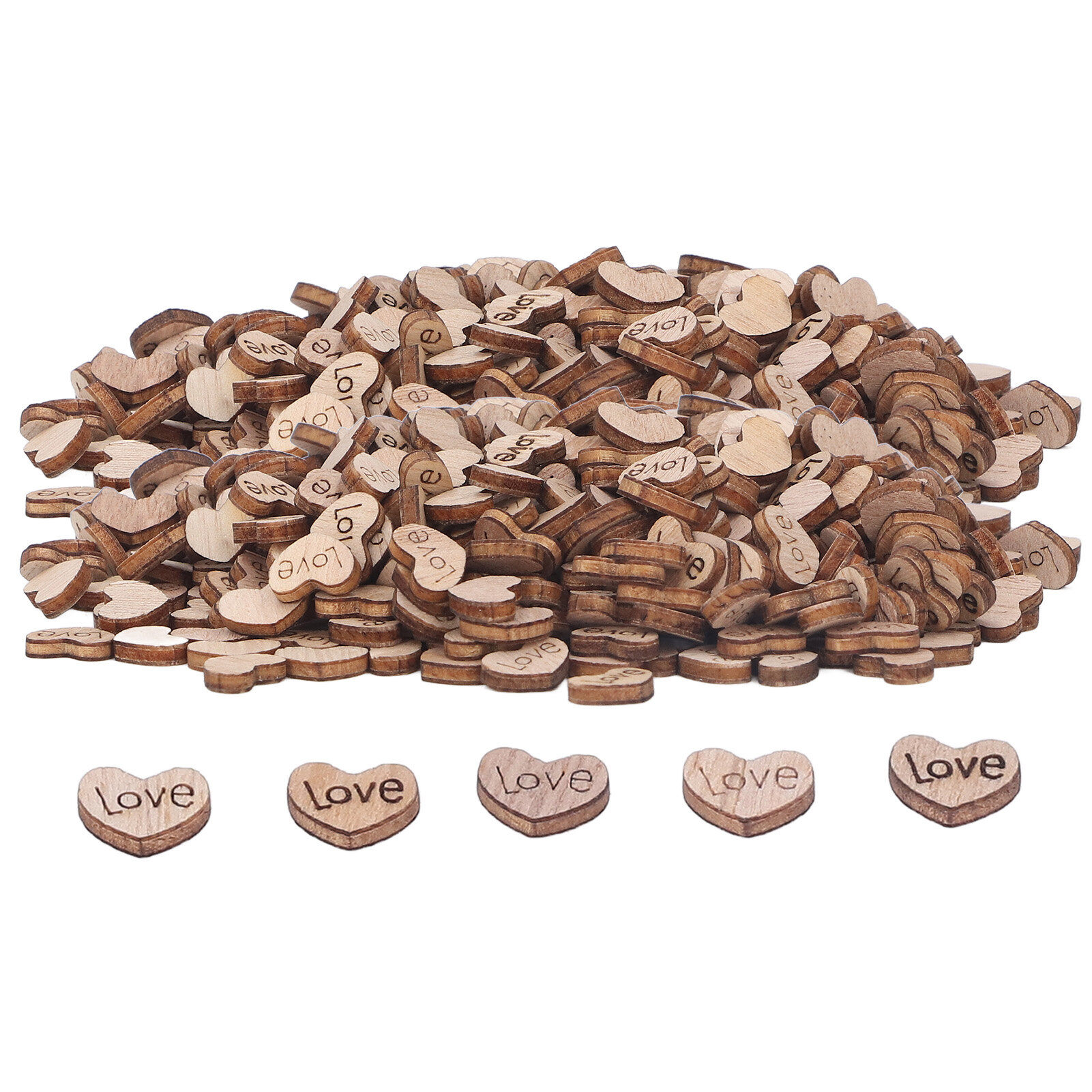 1000 деревянных сердечек из прочного дерева, широко используются для развития воображения, для украшения вечеринок своими руками. Любовь